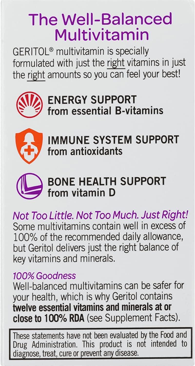 Geritol Complete Tablets - 100 Count Bottle - Energizing Multivitamin ...