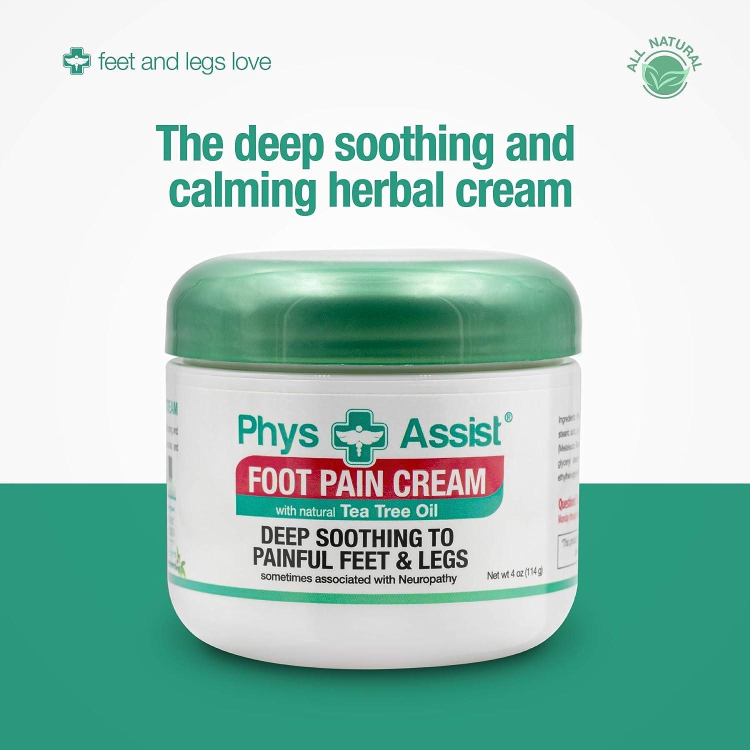 PhysAssist Foot Pain Cream - 3-pack of 4 oz Jars | Soothing Relief for Feet and Legs | Buy Now ...