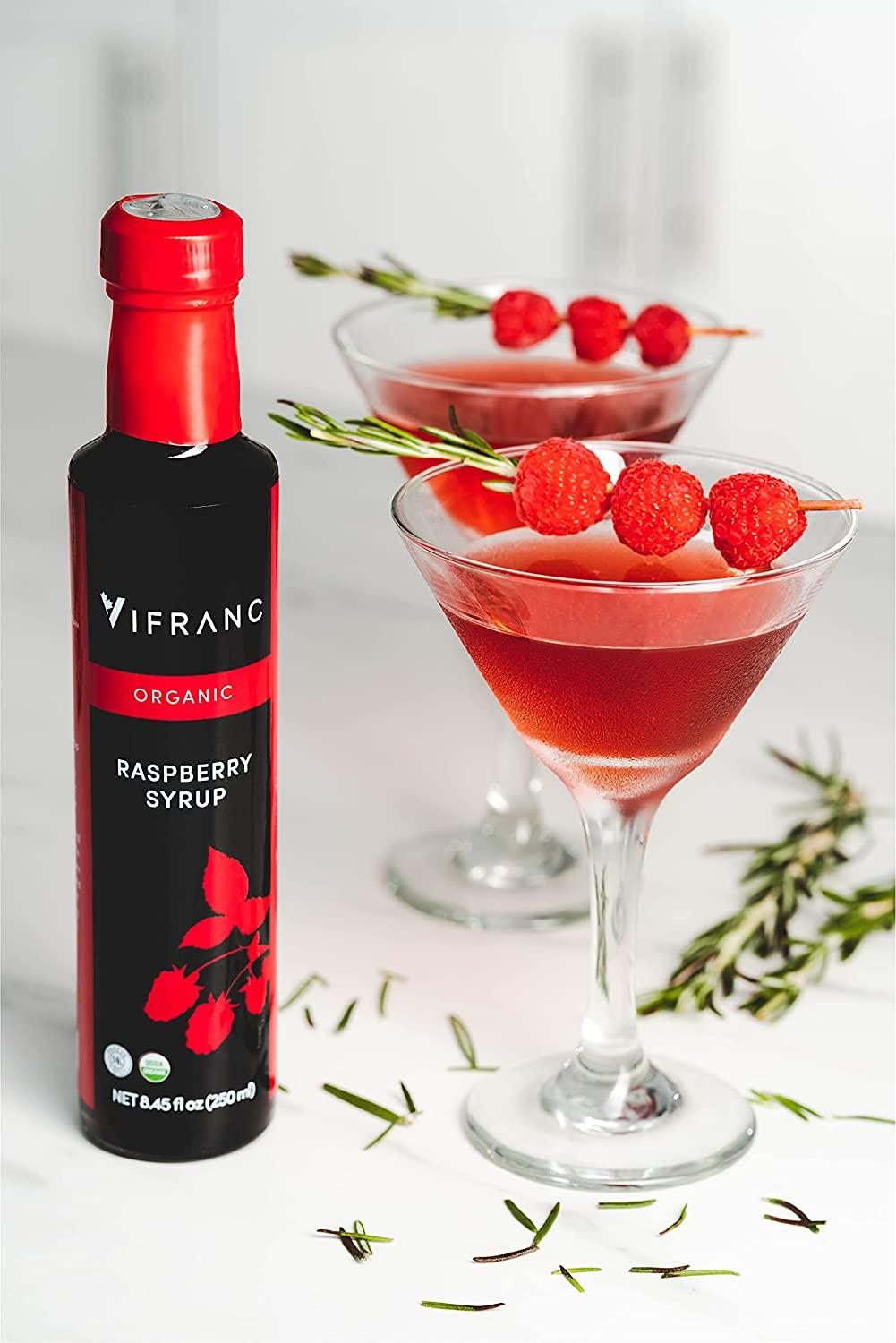 Vifranc Organic Raspberry Fruit Syrup 250 ML - Pack of 2