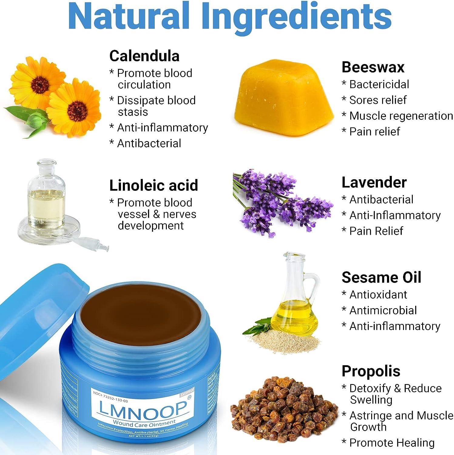 LMNOOP Wound Care Cream 1.1oz - First Aid Skin Repair Ointment for ...