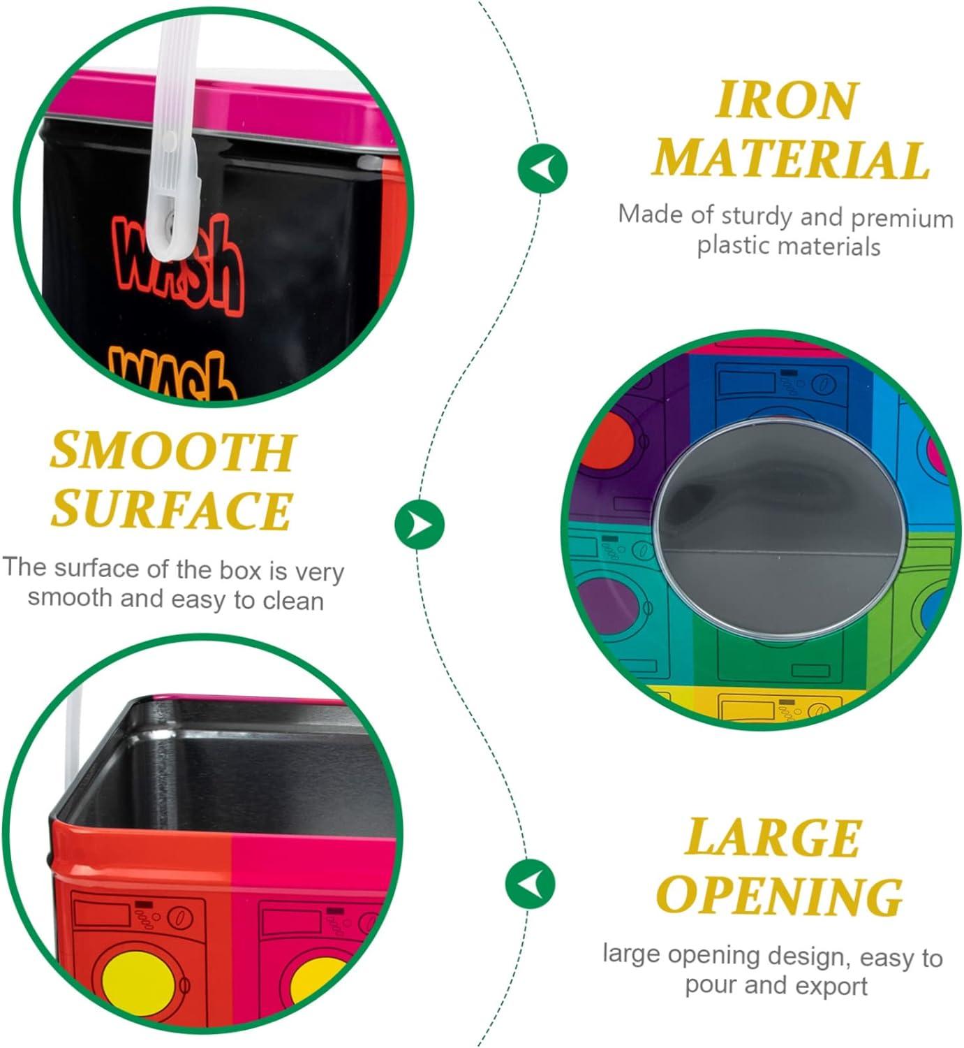 HOMSFOU 3pcs Washing Storage Bucket Detergent Container Washing ...