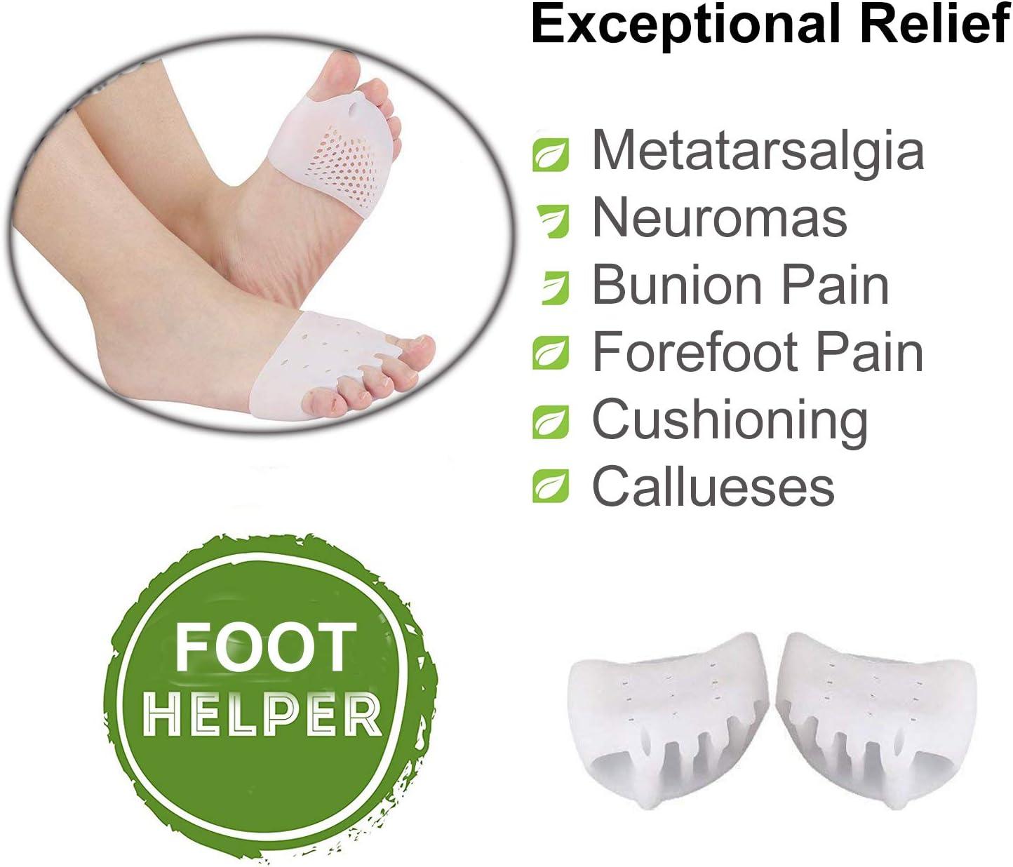 Gel Metatarsal Cushion Pads - Toe Separators, Bunion Splint, Hammer Toe ...