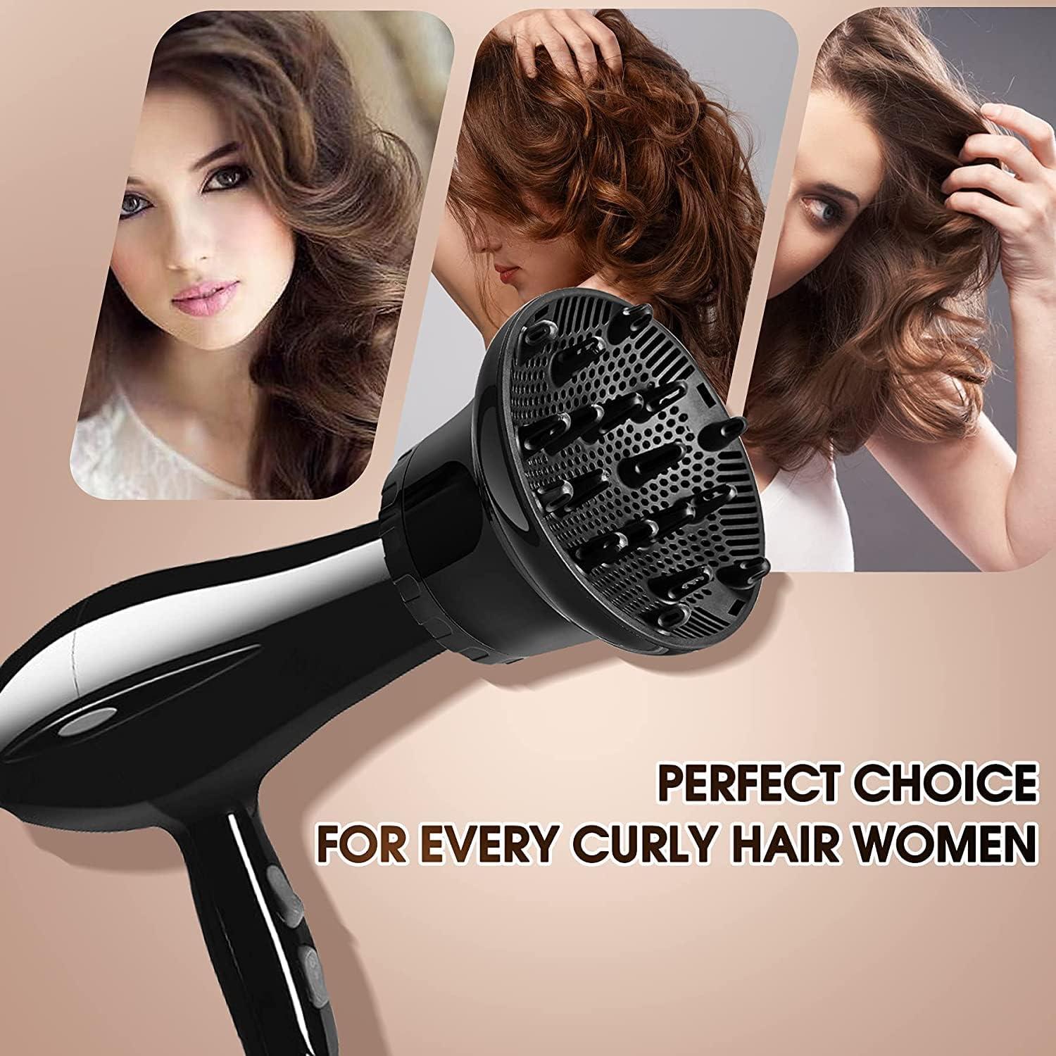 Universal Hair Diffuser for Curly Hair - Adjustable Attachment for ...
