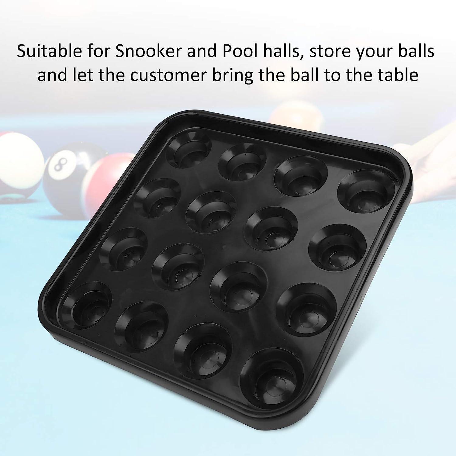 Portable AntiDrop Billiard Ball Holder Tray - 16 Holes for Snooker Pool ...