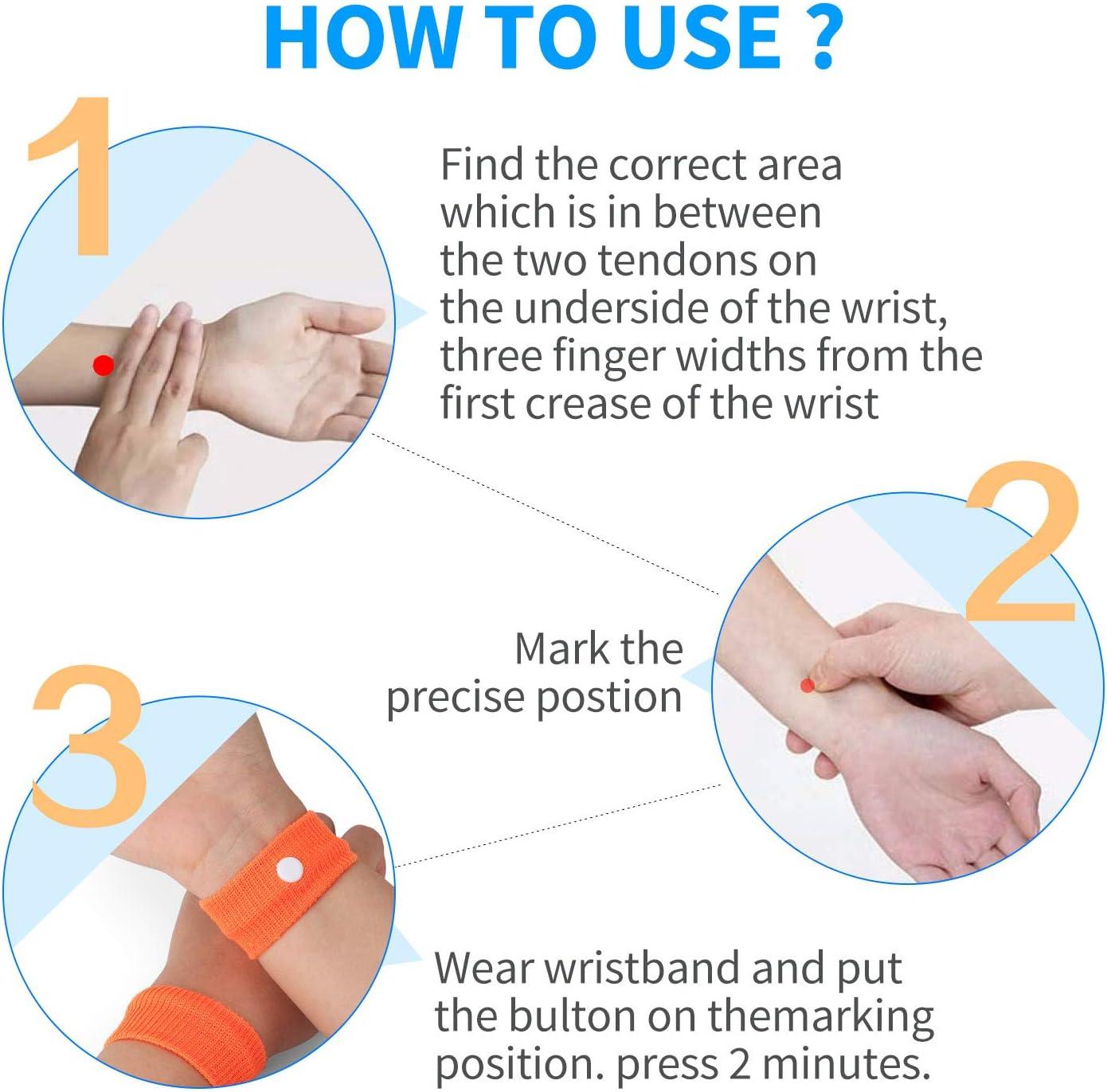Motion Sickness Relief Bands for Children - 12 Pairs Travel Wristbands ...