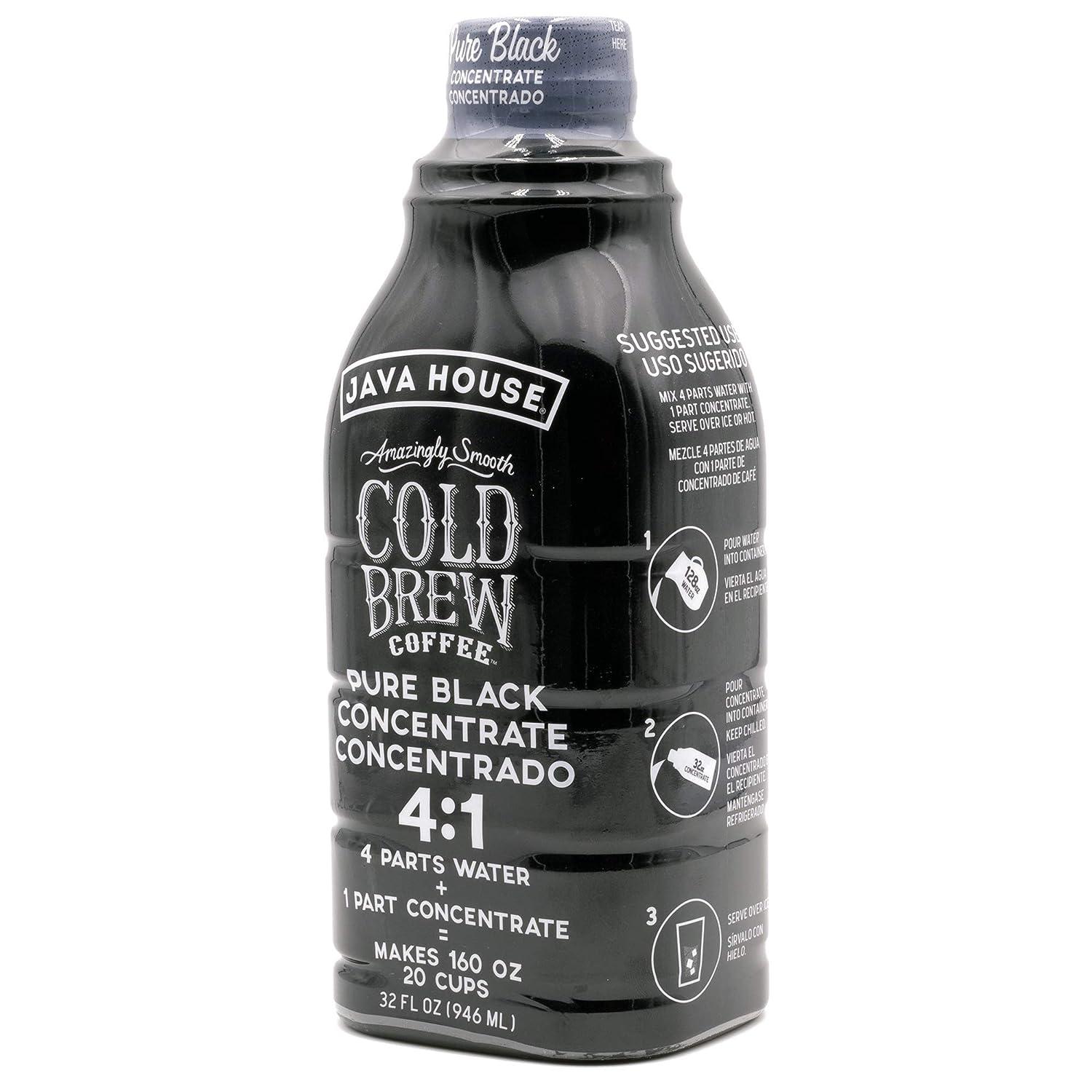JAVA HOUSE Colombian Cold Brew Coffee Liquid Concentrate - 32 Ounce ...