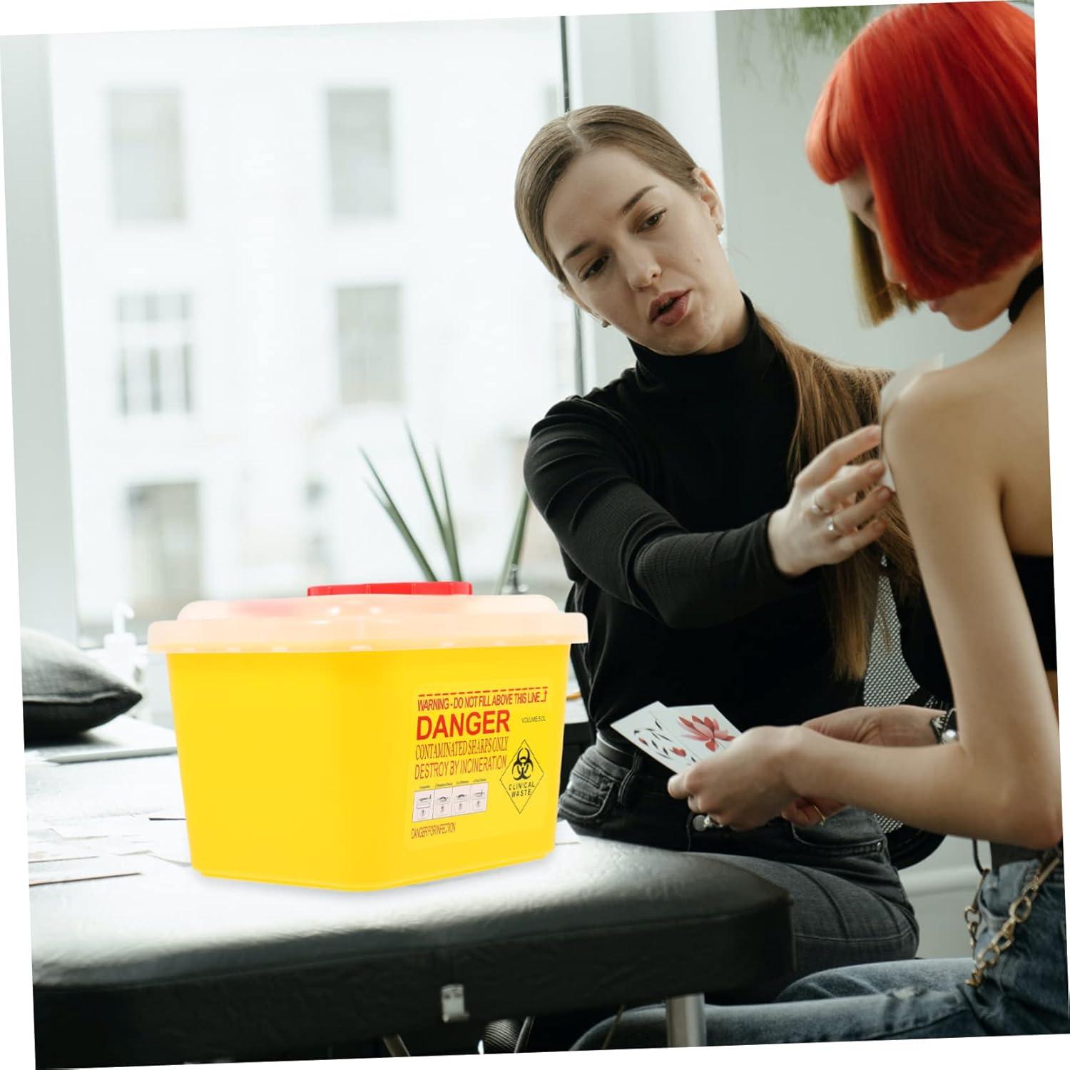 Fomiyes Recycling Box - Needle Waste Disposal Container for Syringes ...