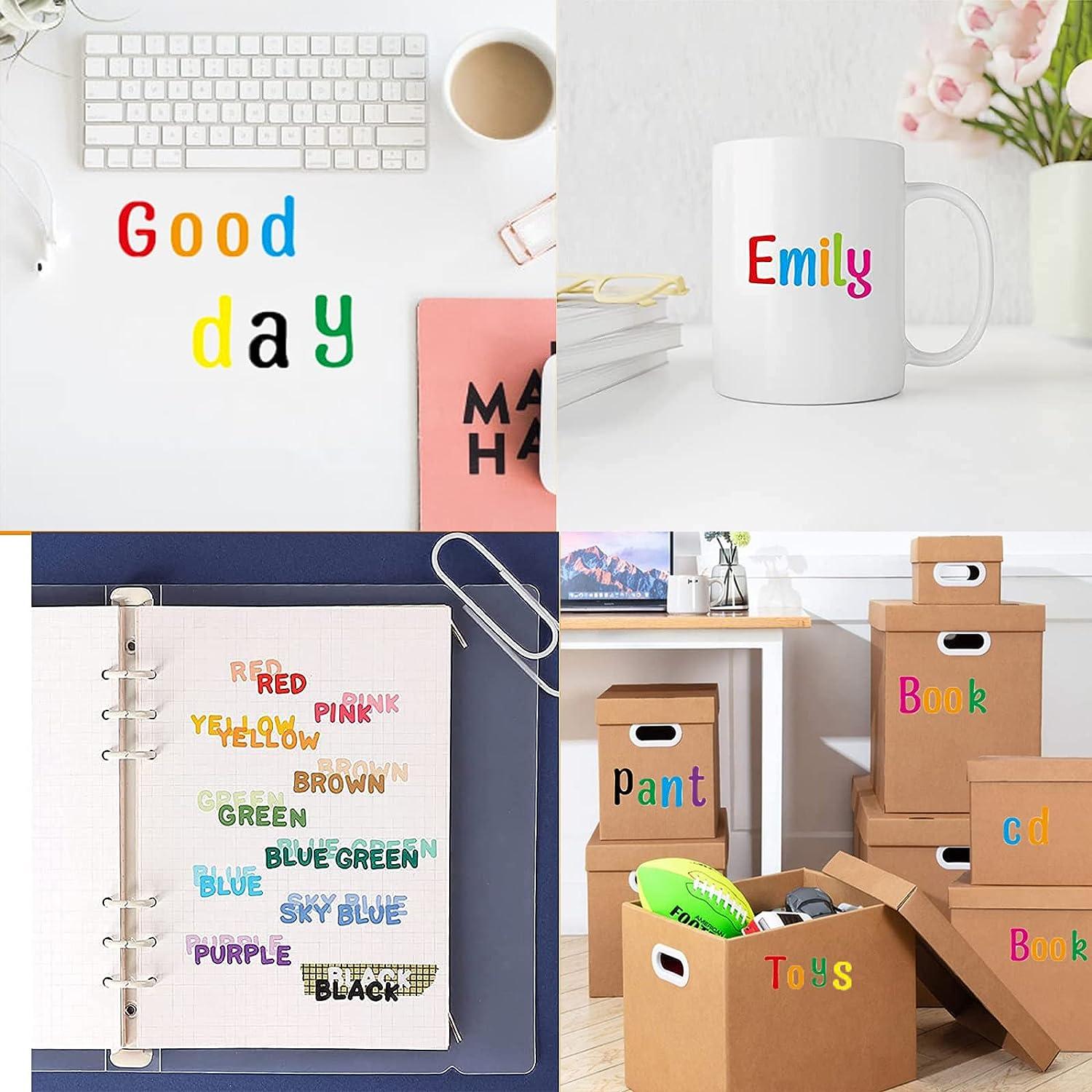 8 Sheets Letter Stickers 1008 Alphabet Stickers 1 inch Vinyl Self ...