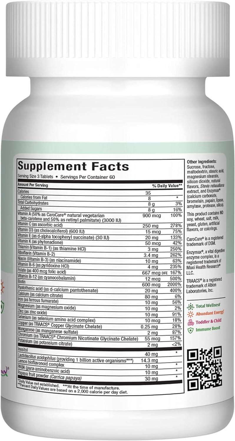 Maxi Health Chewable Multivitamin for Men and Women - Daily Multi ...