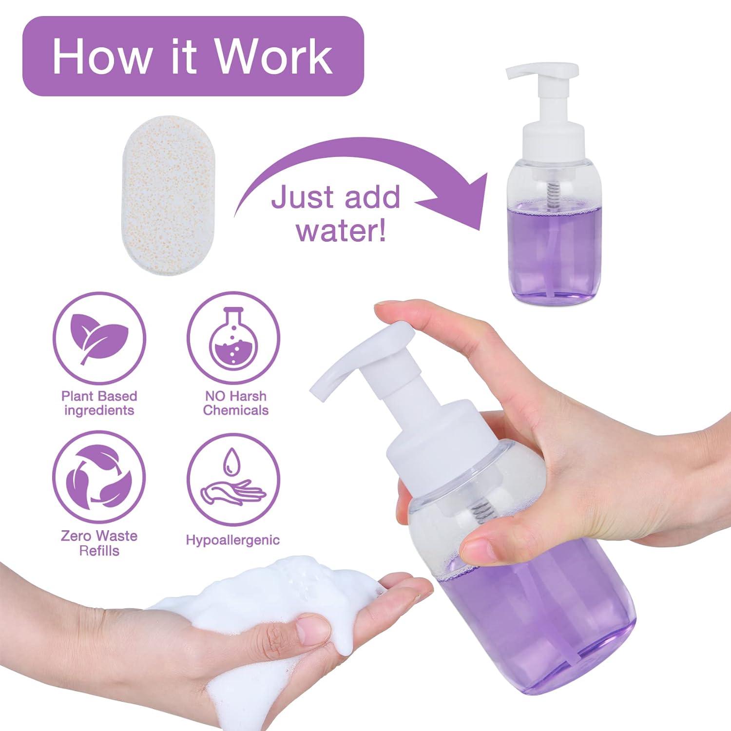 Flowcheer Lavender Foaming Hand Soap Tablet Refills - 12 Pack, 132 FL ...