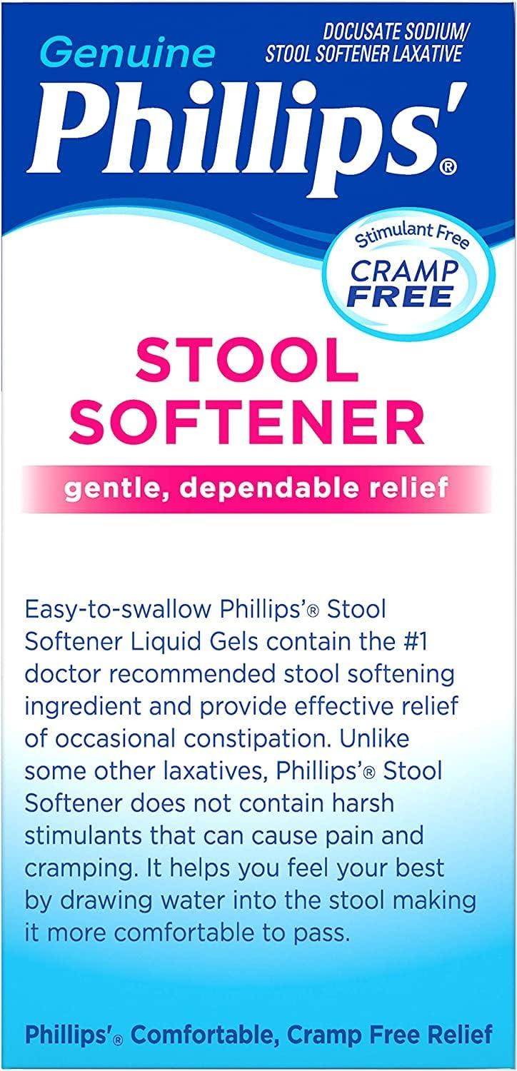 Phillips' Stool Softener Liquid Gels 30 Ct Pack of 5 - 150 Liquid Gels ...