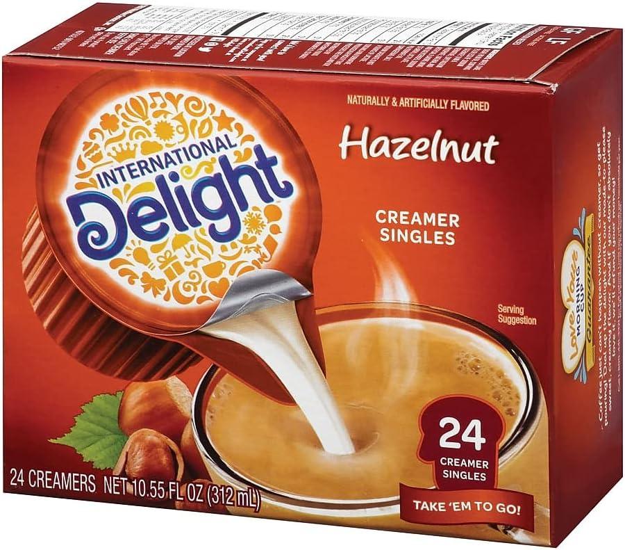 International Delight Hazelnut Creamer Singles 24 Servings (16 Oz ...