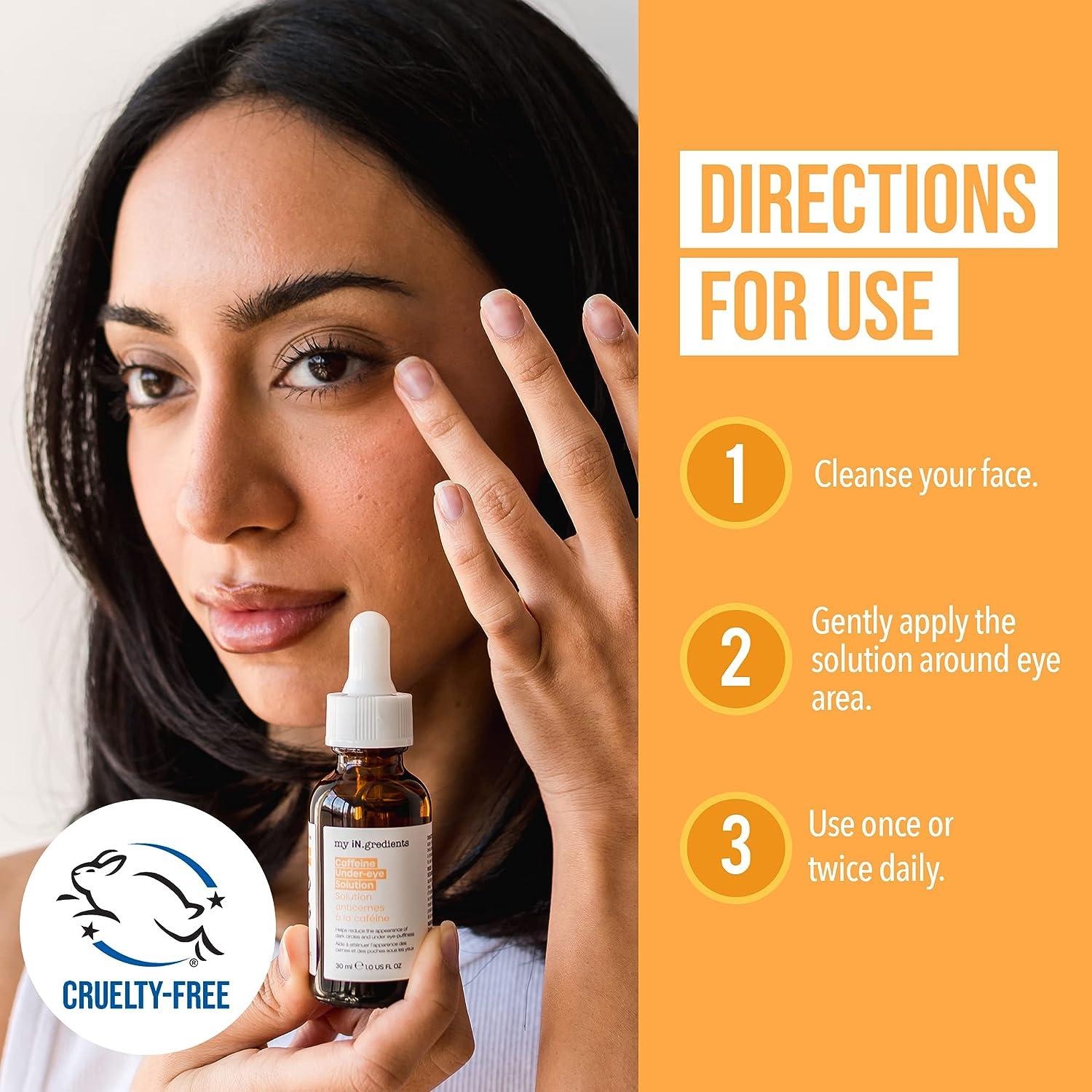 iN.gredients Caffeine Under-Eye Solution for Dark Circles, Puffiness ...