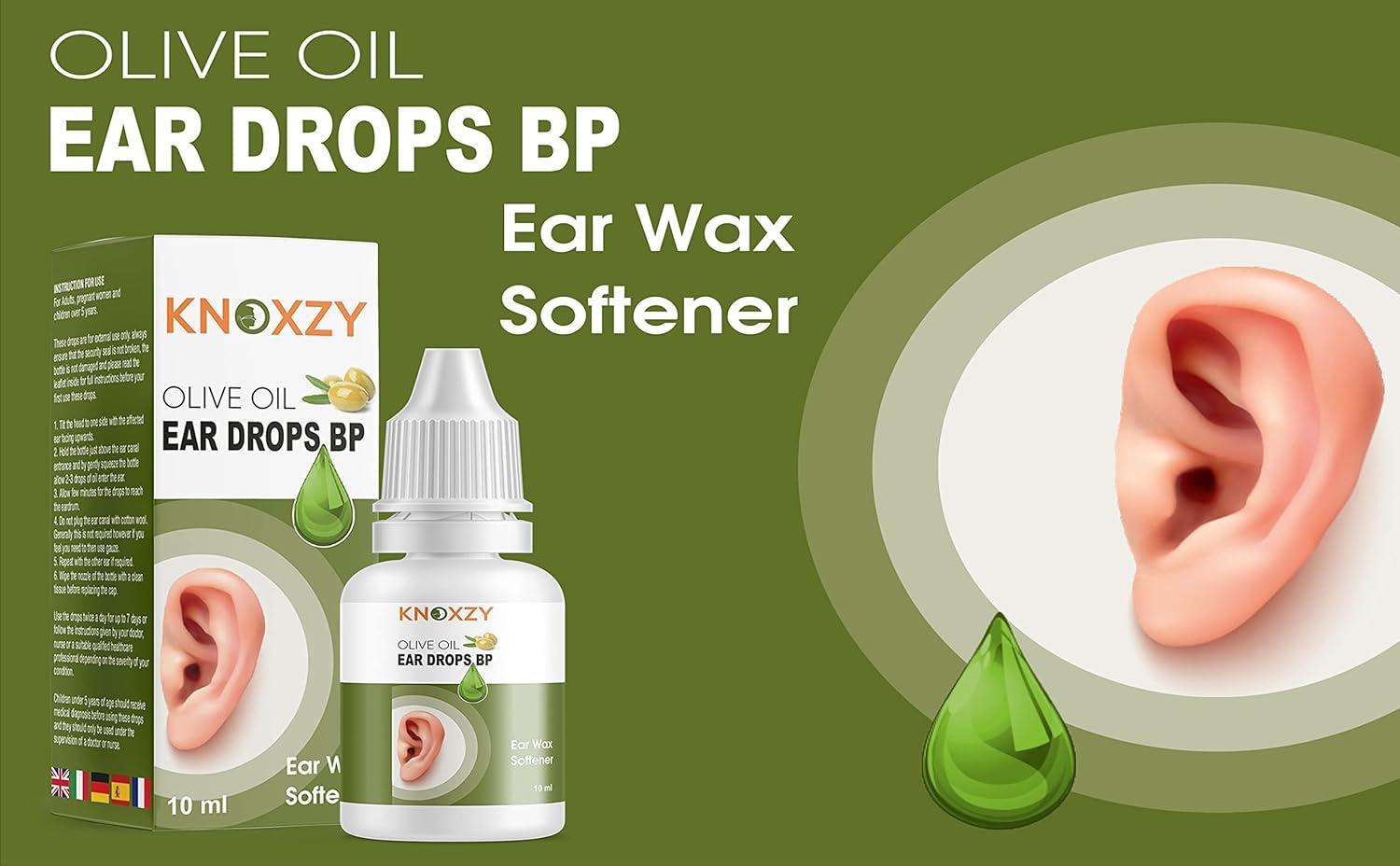 Knoxzy Olive Oil Drops for Ear Wax Removal Clinically Tested Natural ...
