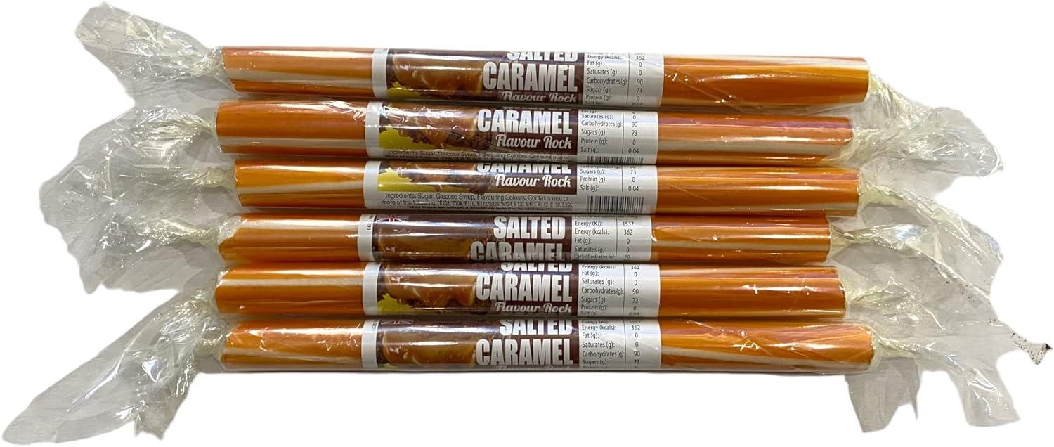 20 X Salted Caramel Rock Sticks Handmade Traditional Rainbow Classic ...