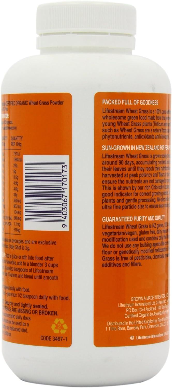 Lifestream Organic Wheat Grass Powder 250g - Pure and Powerful ...