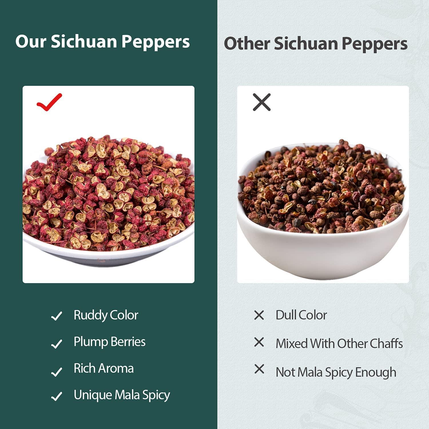Premium Grade A Sichuan Peppercorns 4 oz - Authentic Szechuan Pepper ...