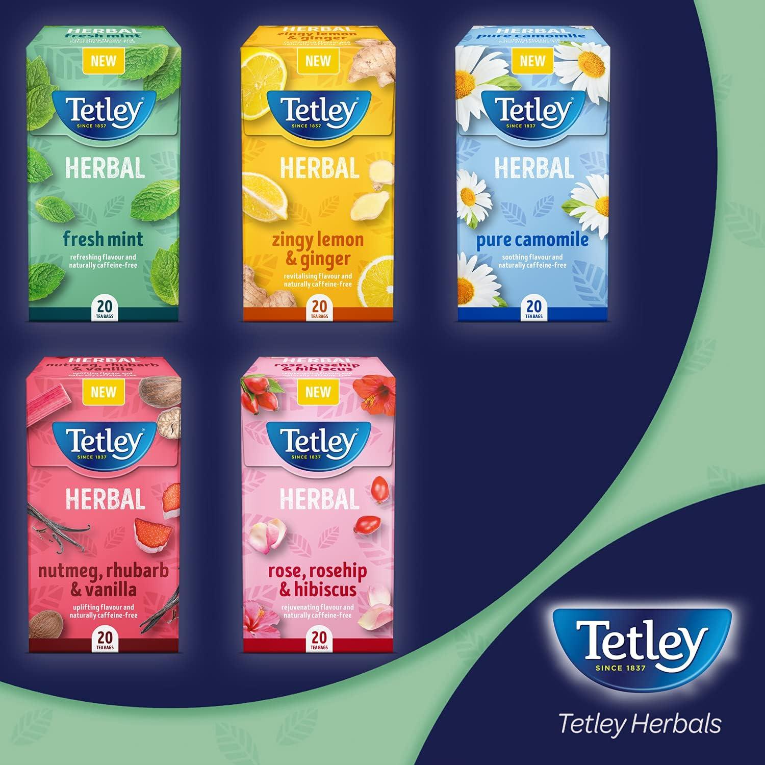 Tetley Pure Camomile Tea Bags - 20 Count Box for Relaxing Herbal ...