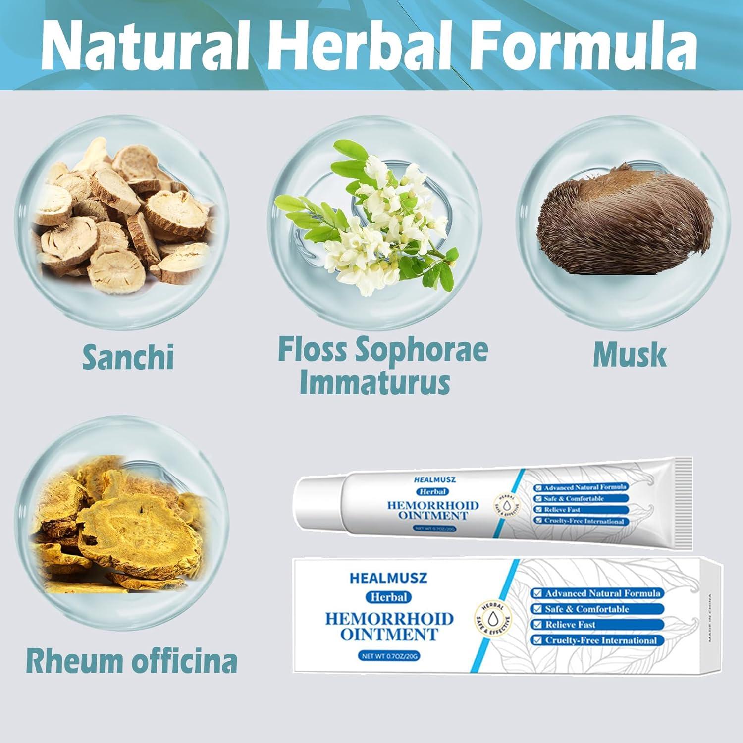 Natural Herbal Hemorrhoid Cream for Effective Piles Treatment & Pain ...