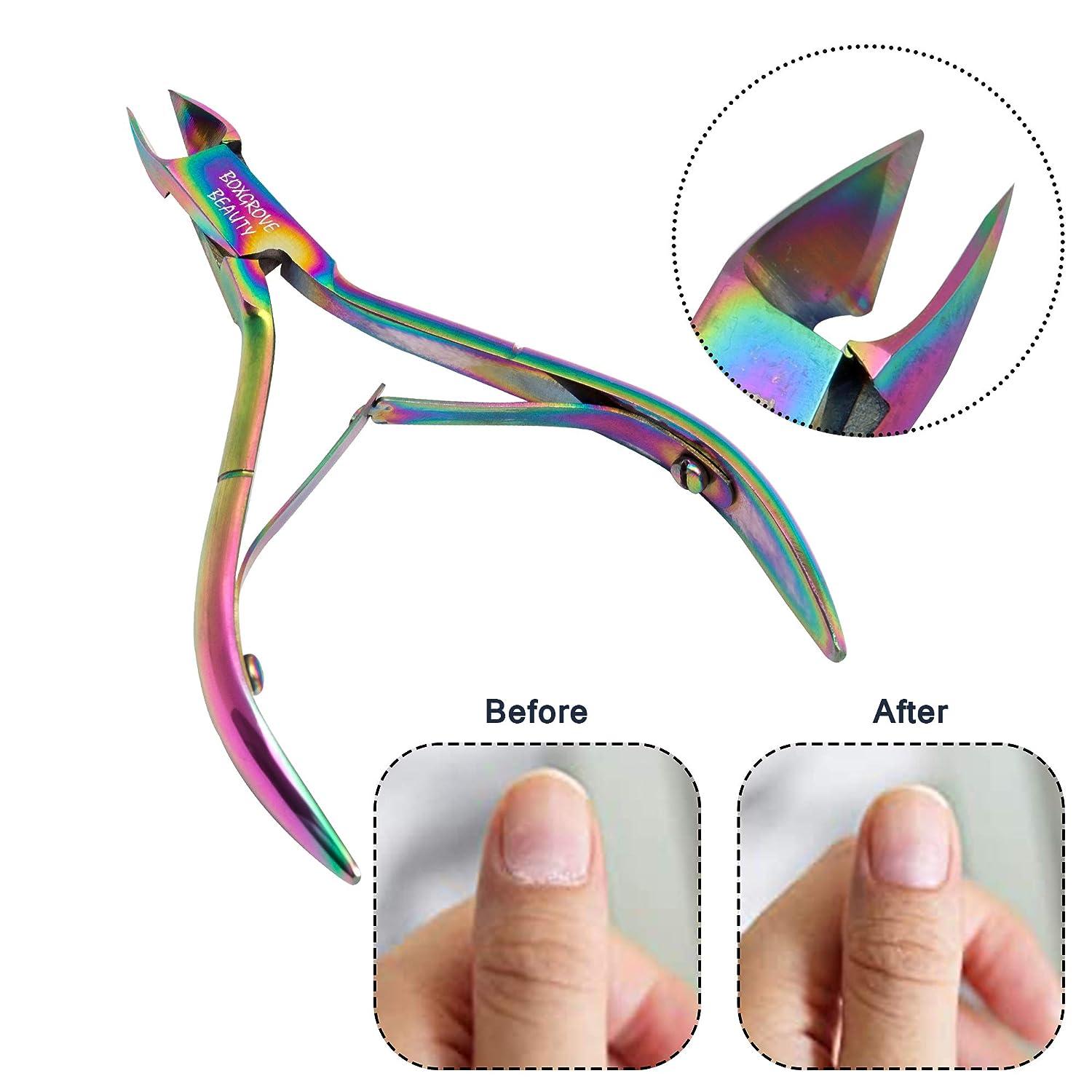 Professional Cuticle Cutter & Pusher Trimmer - Nail Care Tool for ...