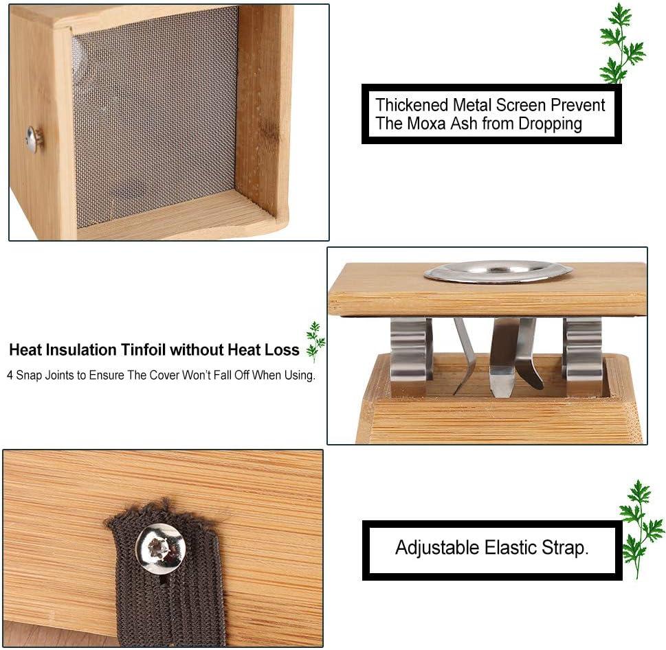 Nicoone Moxa Stick Holder Box - Single Hole Bamboo Moxa Roll for Neck ...