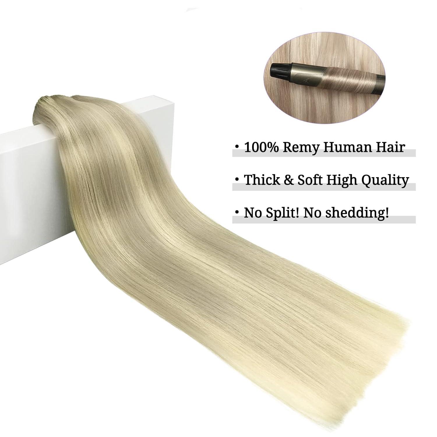 Doores Clip In Extensions - Real Hair 40cm (16 Inch) Ashblond ...