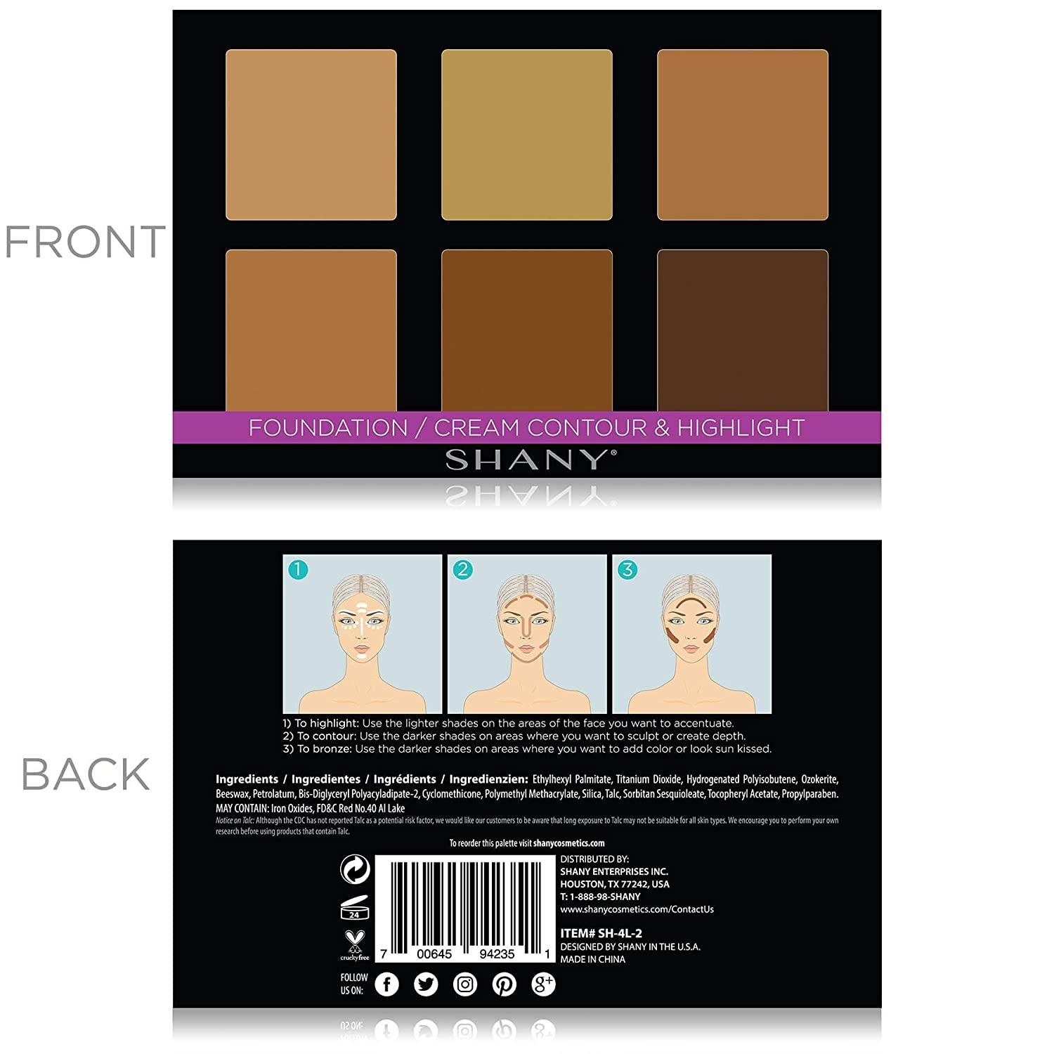 SHANY Layer 2 Contour & Highlight Palette Refill - for 4-Layer Makeup ...