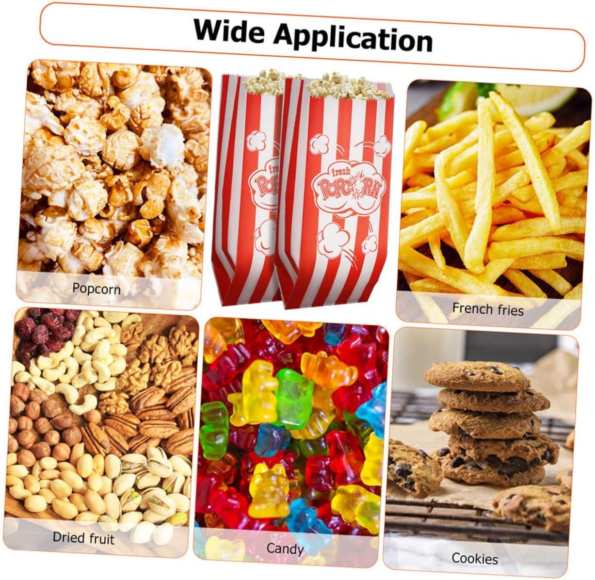 SOLUSTRE Disposable Snack Containers 50pcs Popcorn Packaging Bag Paper ...