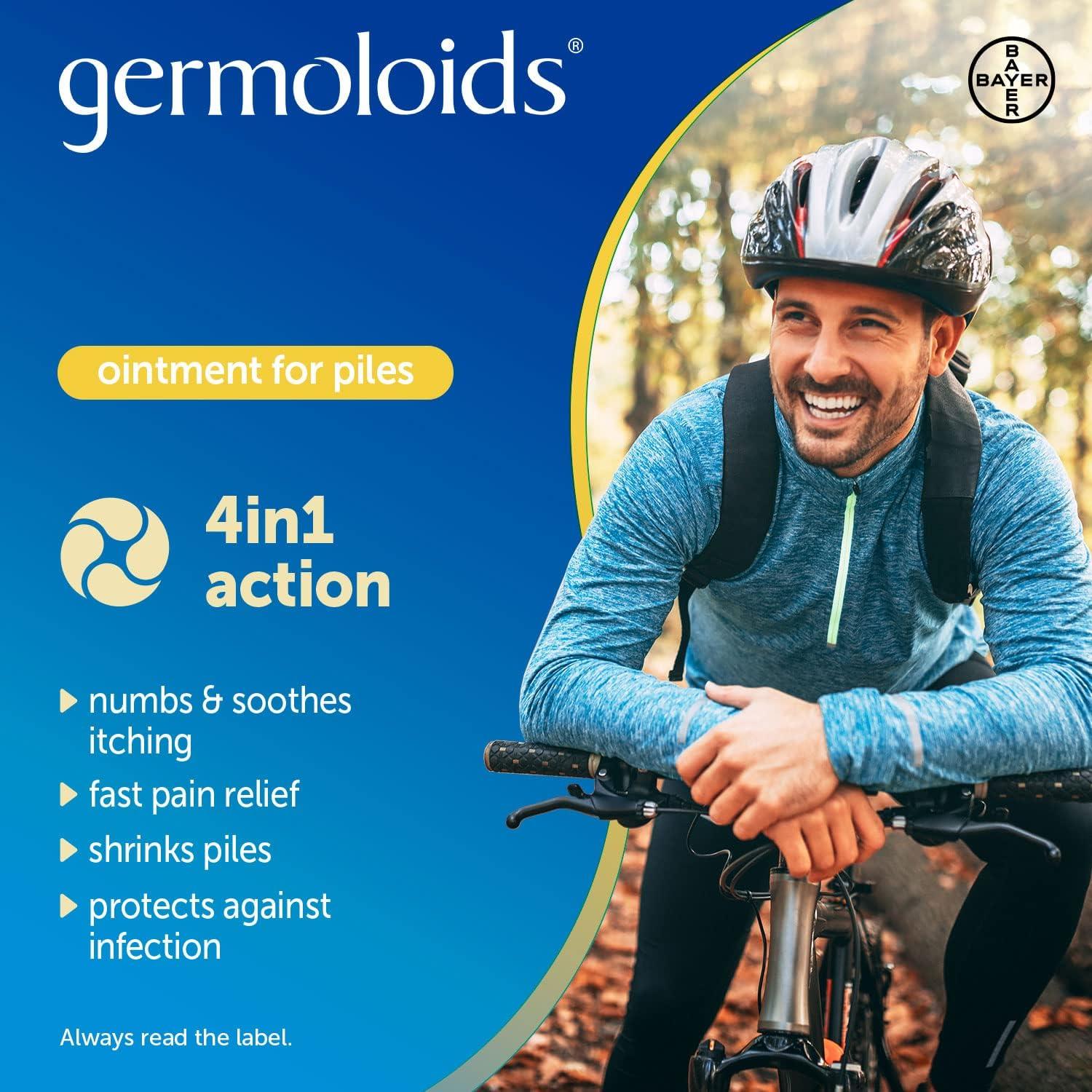 Germoloids Haemorrhoid & Piles Treatment Ointment - Triple Action ...