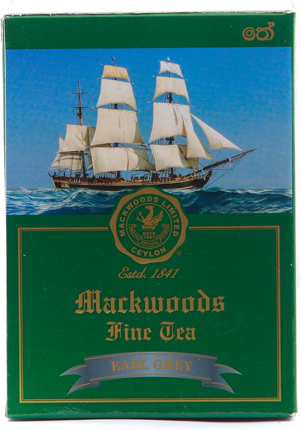 MACKWOODS EARL GREY FLAVOURED SINGLE ESTATE BLACK TEA IN 25 ENVELOPED ...