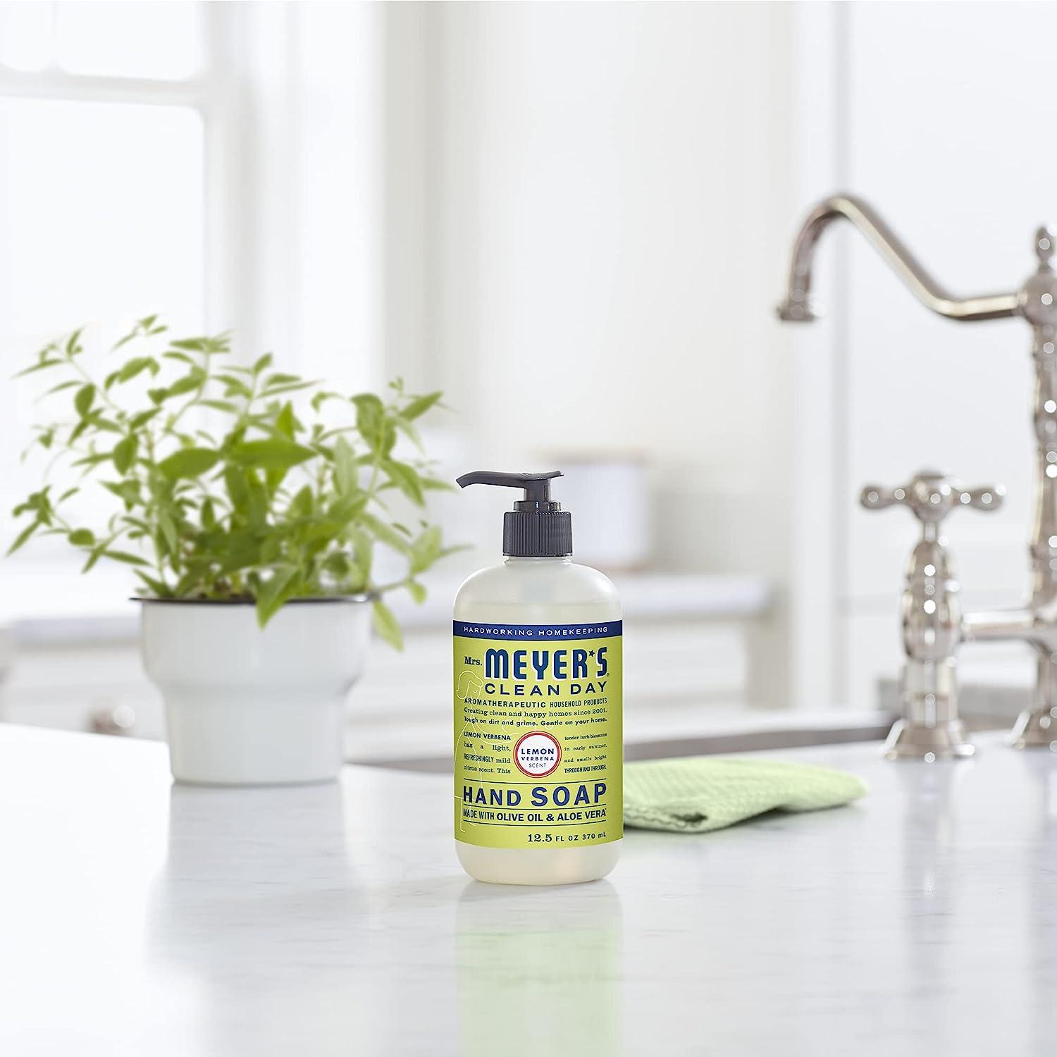 Mrs. Meyer's Kitchen Essentials Set - Lemon Verbena | Hand Soap, Dish ...