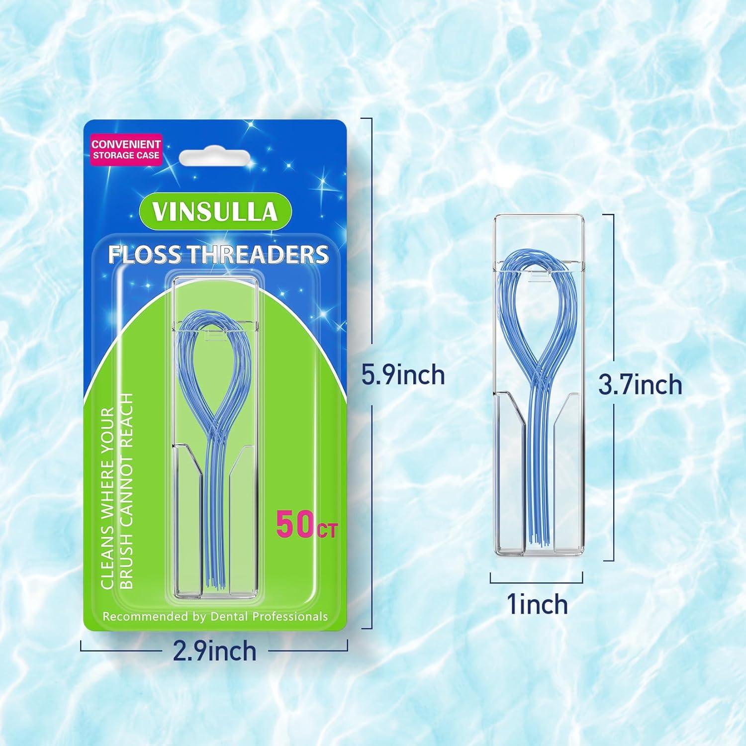 Dental Floss Threader for Braces Bridges & Implants - 200PCS (4 Pack ...