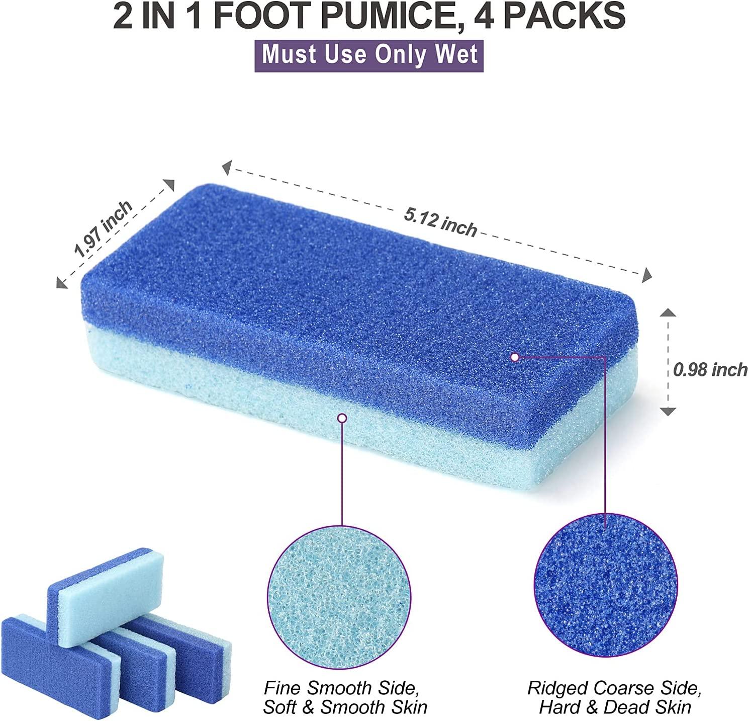 Professional Foot File Set - Portable Foot File with 4 Pack 2-in-1 Foot ...