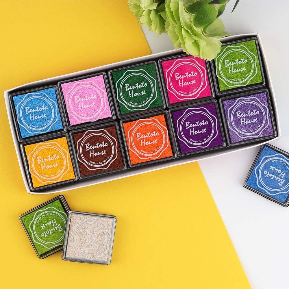 Dizdkizd Finger Craft Ink Pads 20 Colors Craft Ink Pads for Rubber ...