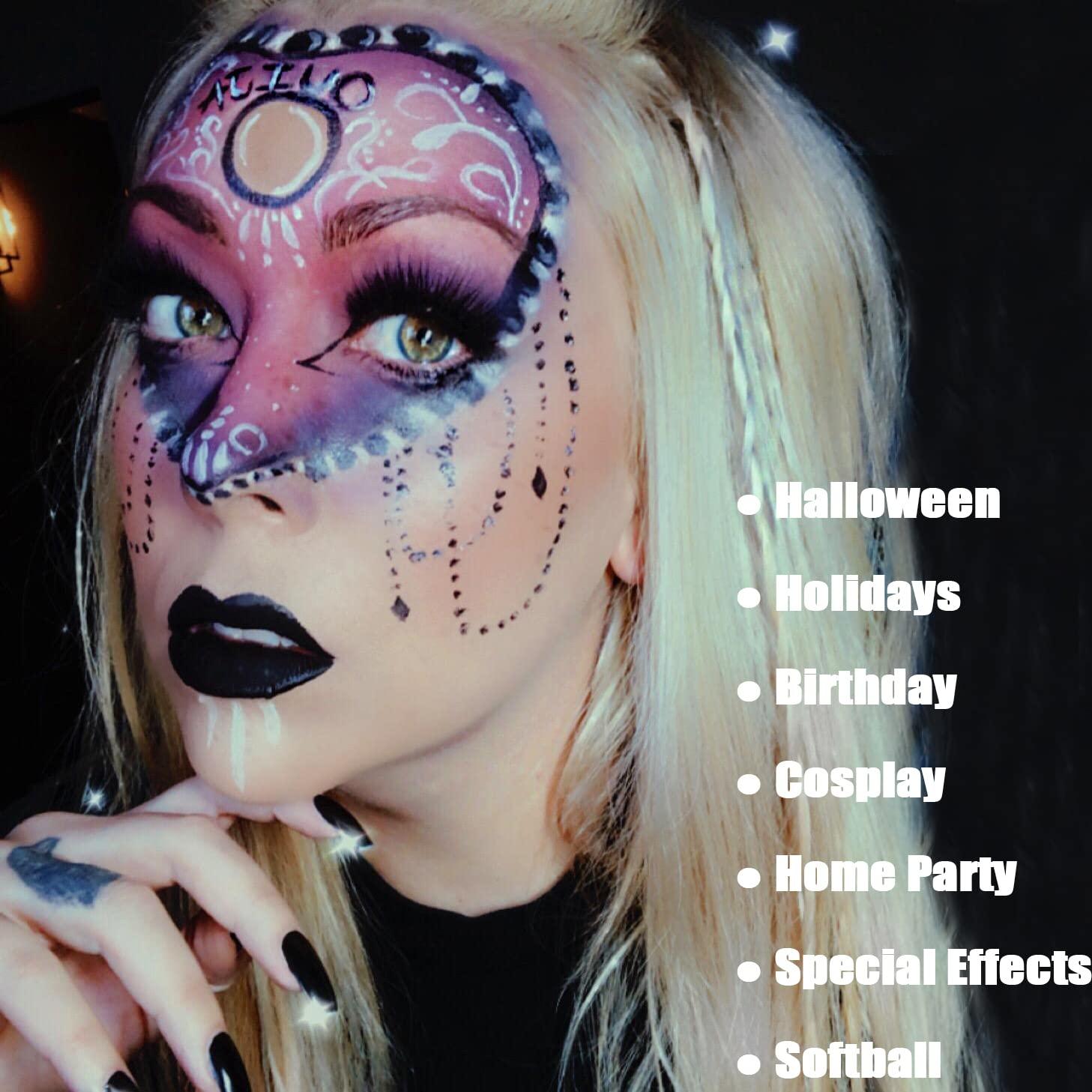 CCbeauty 12 Colors Face Body Paint Palette for Halloween Costume Makeup ...