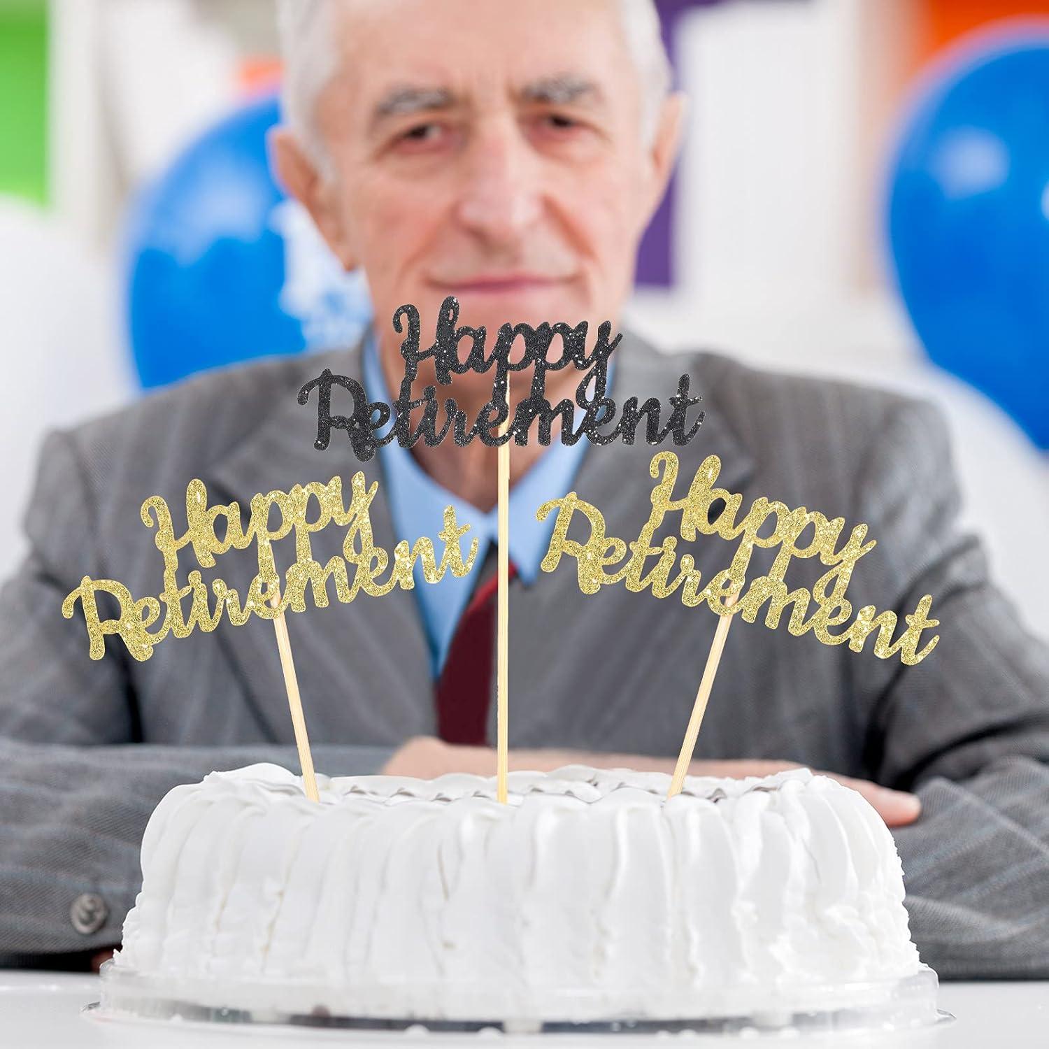 36 Pieces Happy Retirement Cupcake Toppers Retirement Food Picks ...