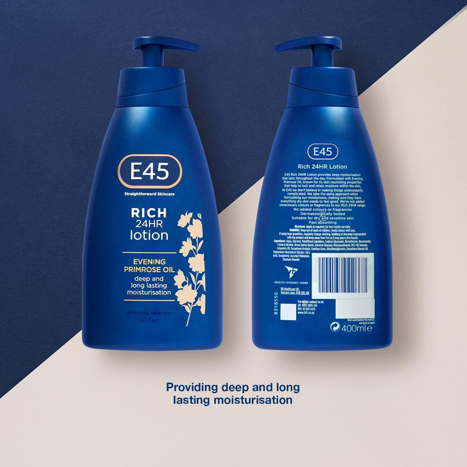 E45 Rich Skin Lotion 400 ml x5 Pack E45 Moisturising Lotion with ...