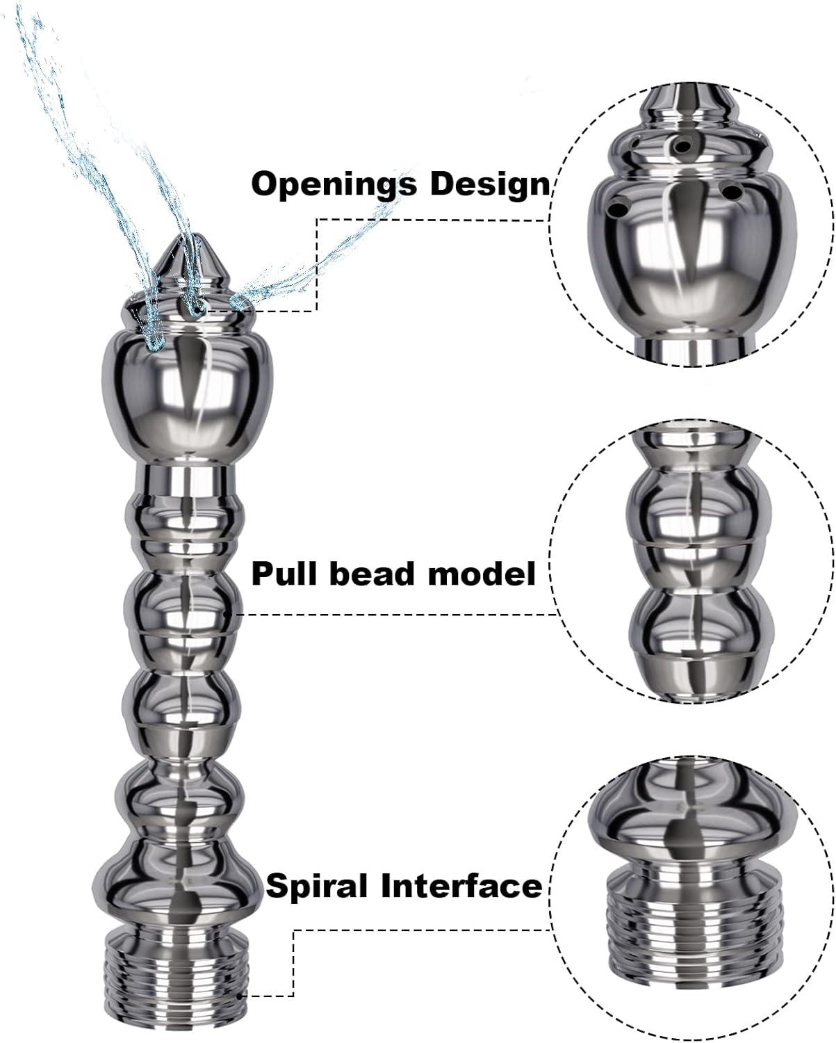 7 Holes Shower Enema Douche Attachments - Aluminium Water Nozzle ...