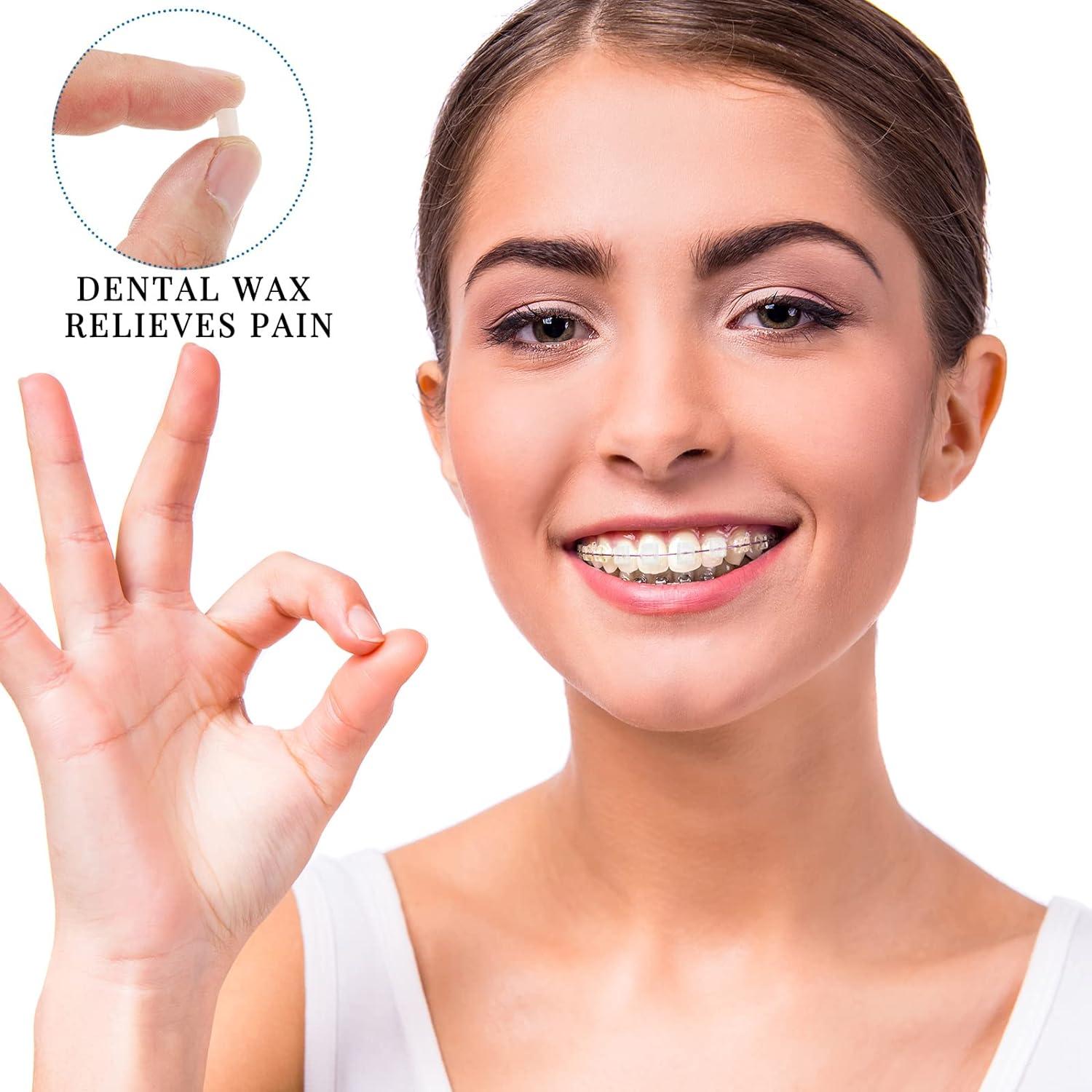 40 Pack Dental Wax Orthodontic Repair Kit with Colorful Storage Case ...