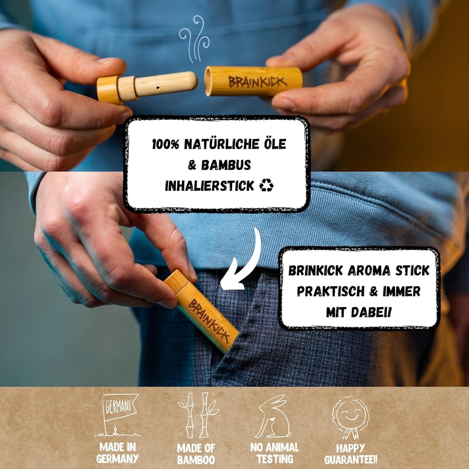 Aromatherapy Set: 3 Bamboo Inhaled Pencils with 100% Natural Essential ...
