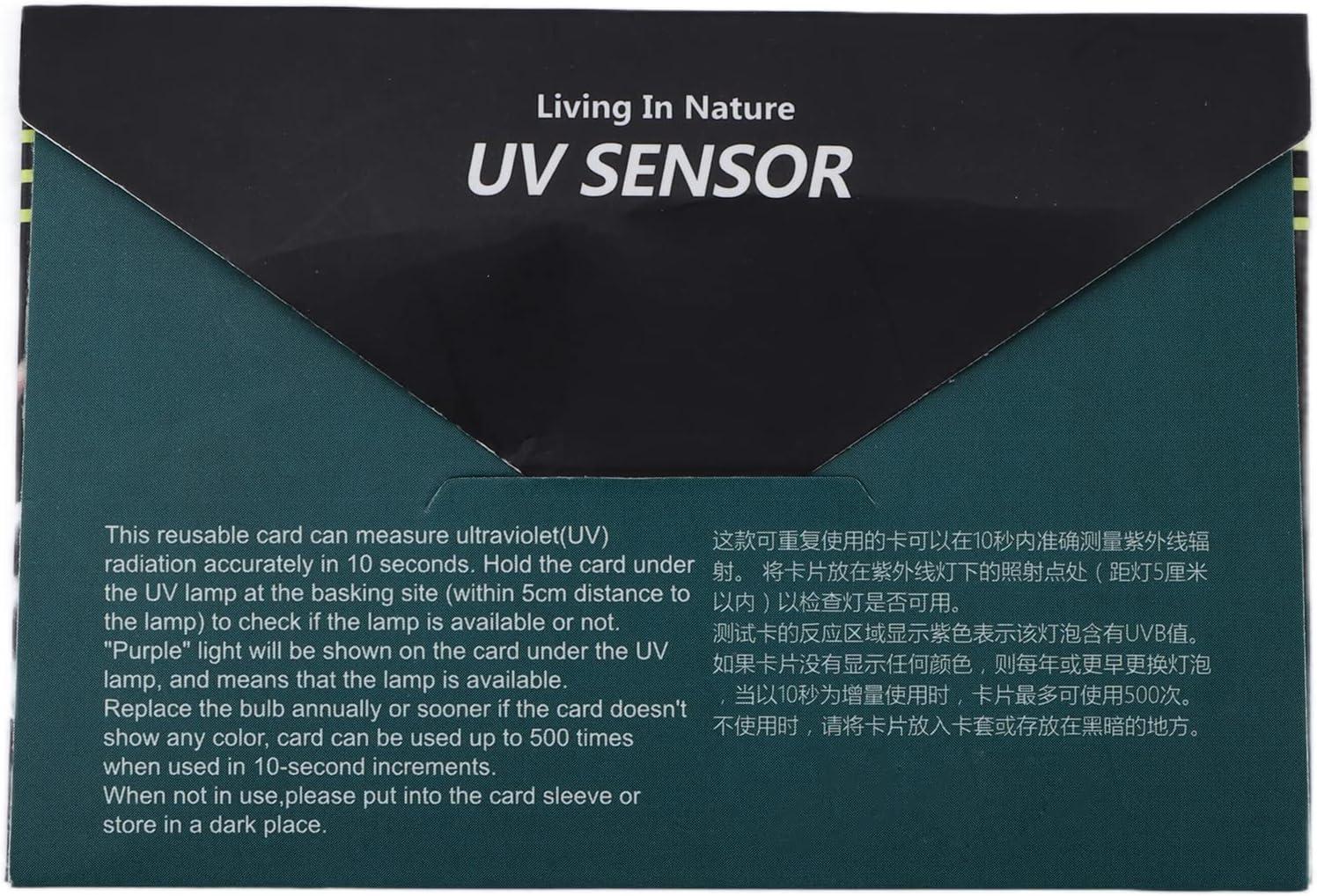 Pssopp 5pcs UV Rapid Test Cards - UVB Sensor for Reptile Heating Lamps ...