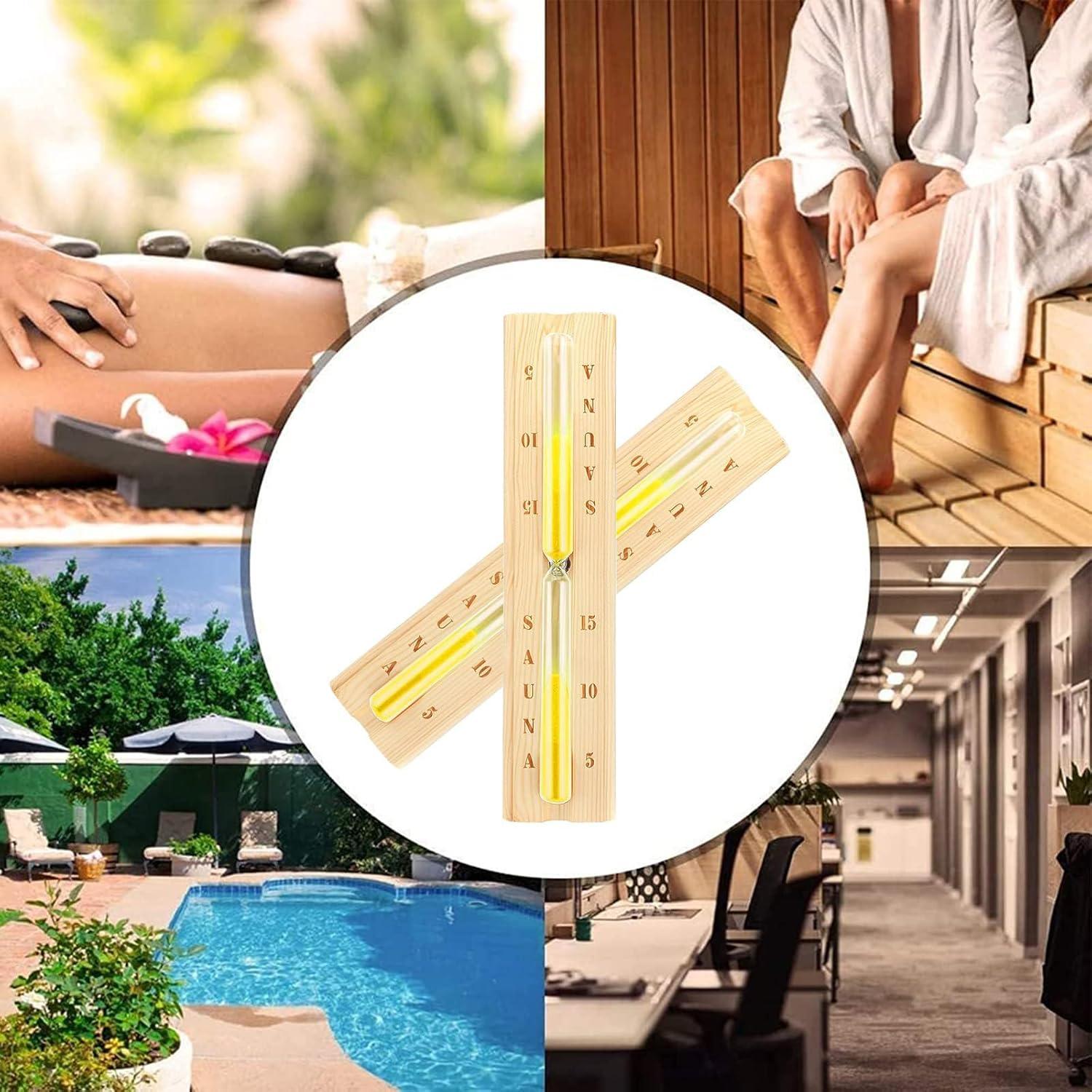 Shop Tahuaon 15-Minute Rotatable Wood Sauna Hourglass - Heat-Resistant ...
