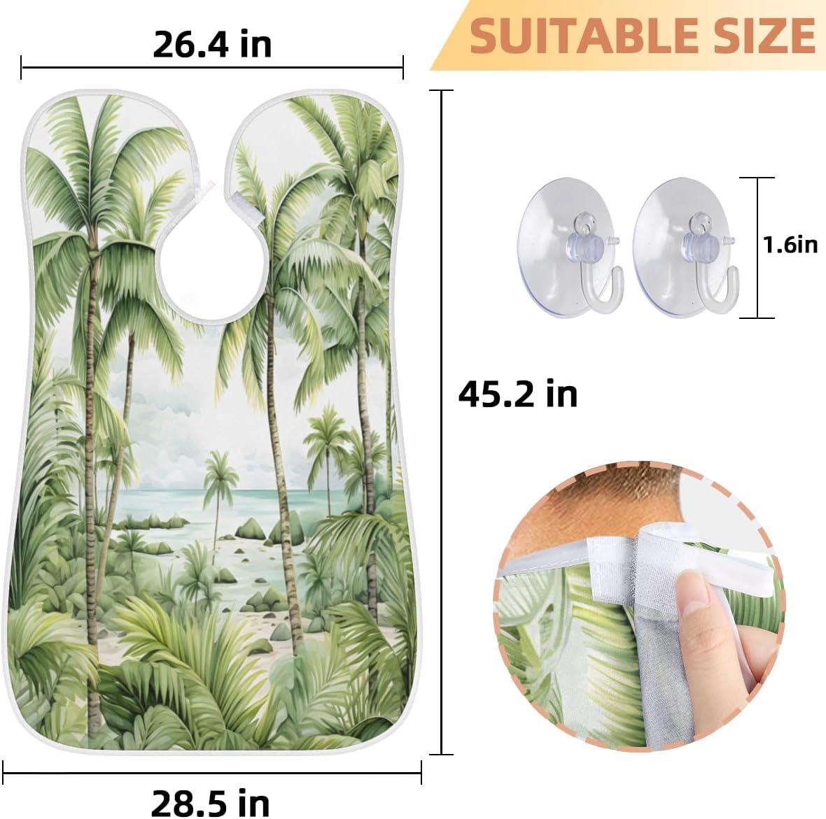 Plant Palm Tree Beard Bib Apron - Hair Catcher for Men | Perfect Father ...