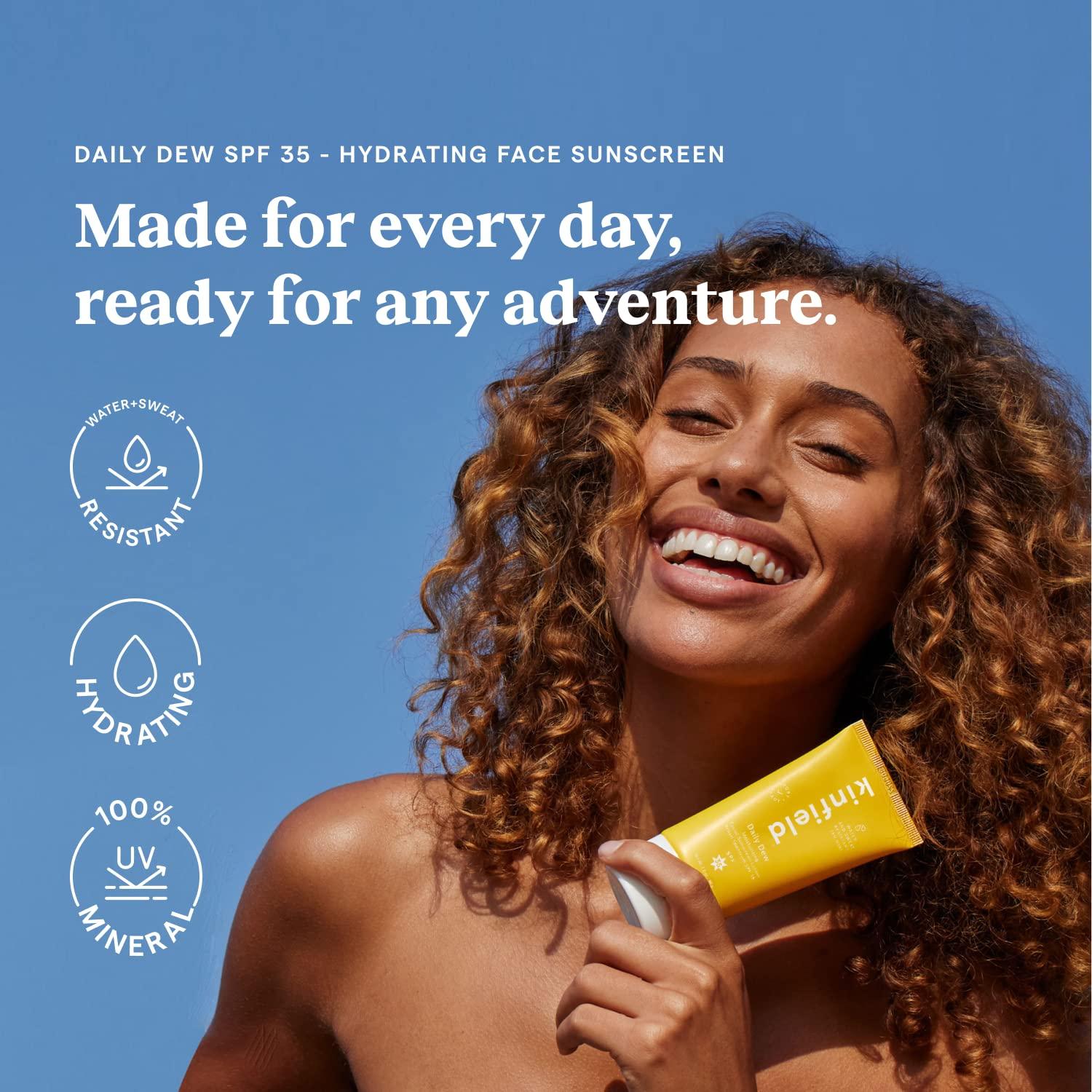 Kinfield Daily Dew SPF 35 Mineral Sunscreen - Water & Sweat Resistant ...
