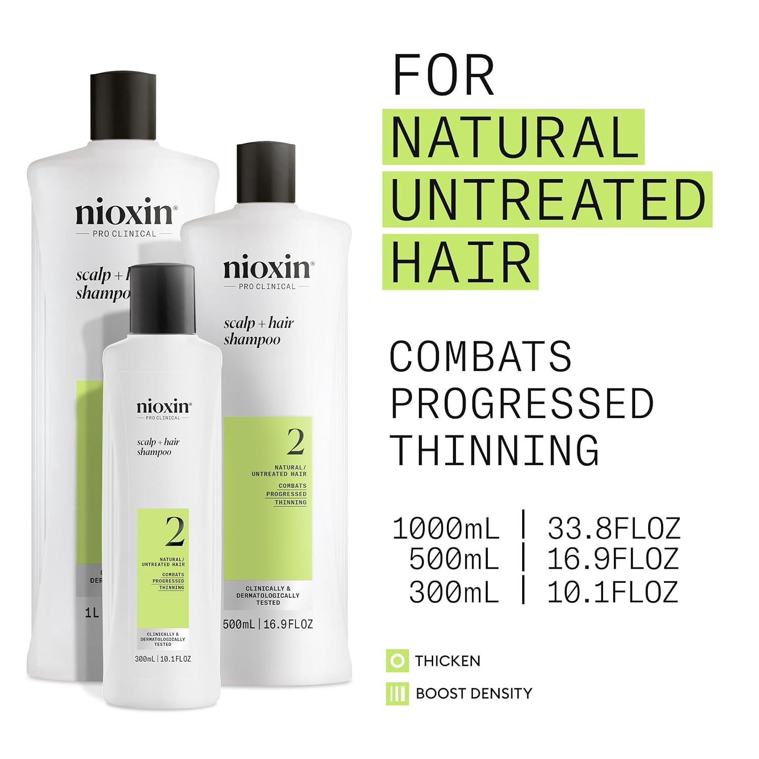 Nioxin System 2 Scalp Cleansing Shampoo with Peppermint Oil - Dandruff ...