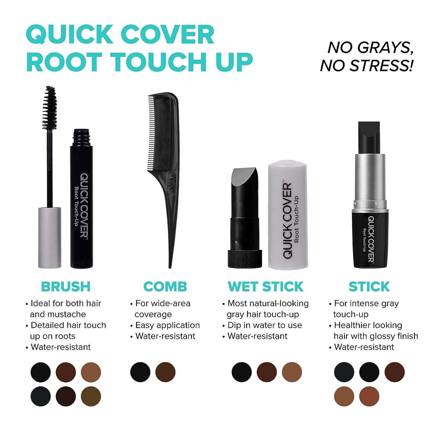 RED by Kiss Quick Cover Root Touch Up Mascara - Natural Dark Brown ...