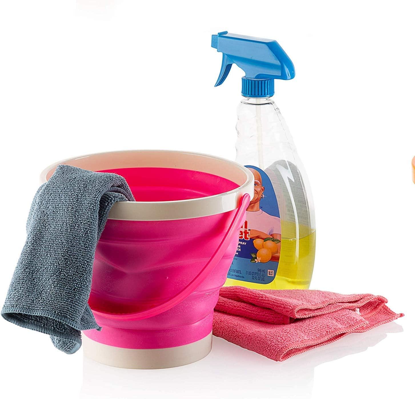 Foldable Pail Bucket Set of 3 | Collapsible Multi-Purpose Buckets for ...