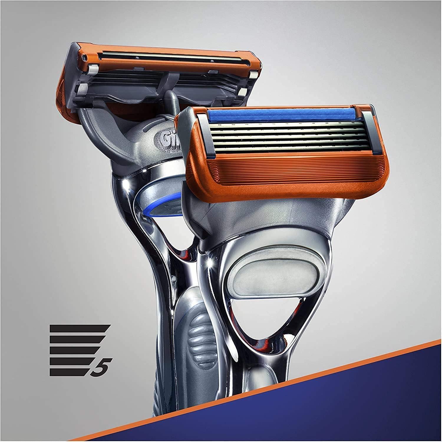 Gillette Fusion 5 Razors for Men - Ergonomic Grip + 4 Blades for a ...