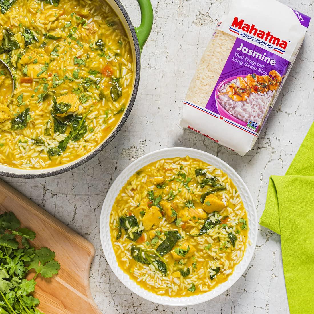 Mahatma Authentic Thai Jasmine White Rice 5 lb - Gluten Free, Non-GMO ...