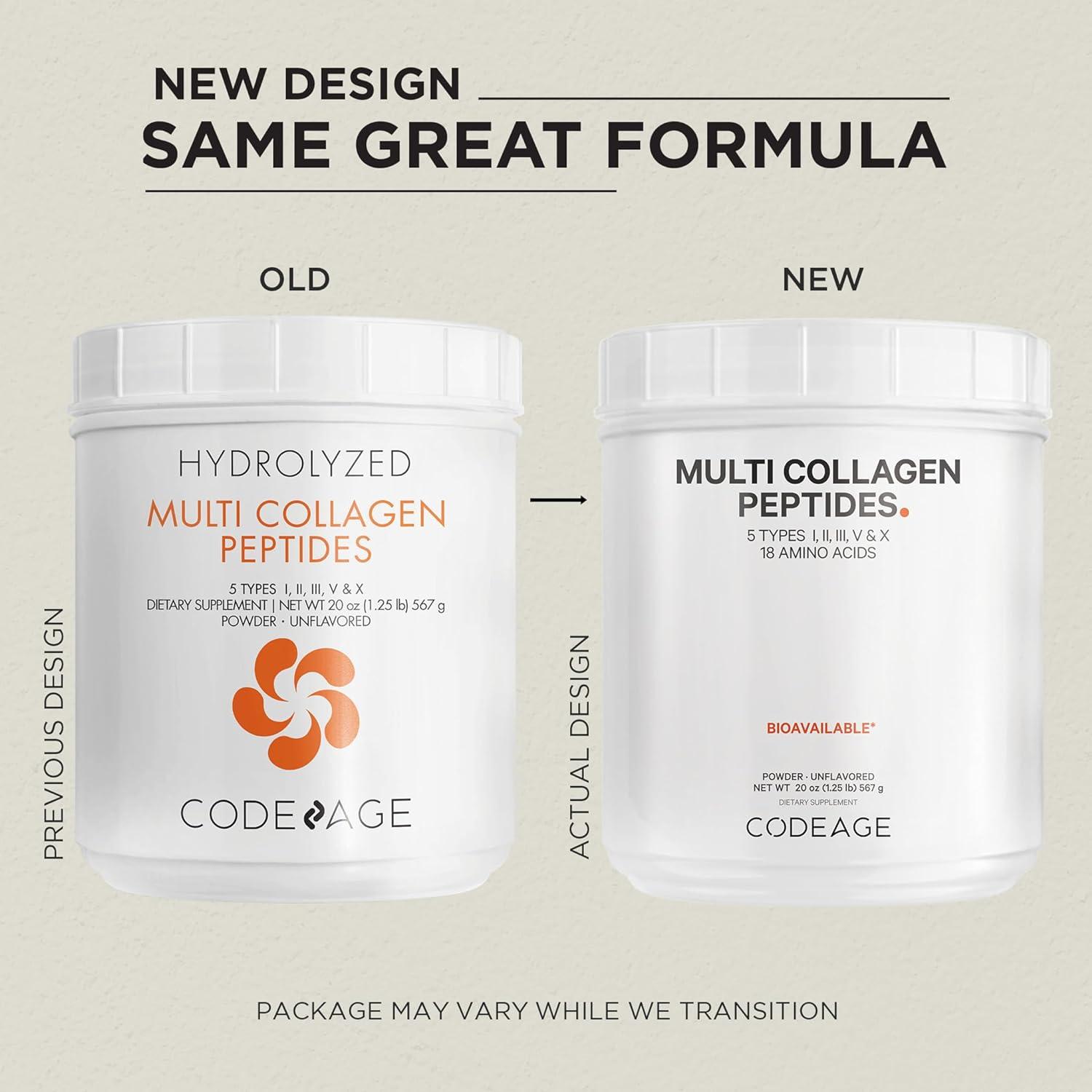 Codeage Multi Collagen Protein Powder Peptides - 2-Month Supply, Hydrolyzed Type I, II, III, V ...